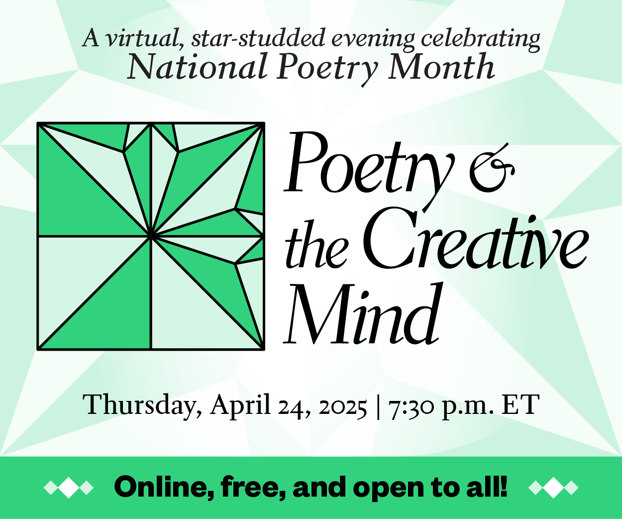Poetry & the Creative Mind 2025 Encore | Academy of American Poets